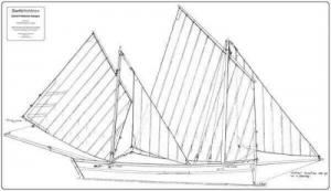 Lady Ma Lugger Model Boat Hull with Plan DASET002 | Cornwall Model Boats