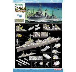 Dragon German Z-38 Destroyer 1:700 Scale Model Kit D7134 | Cornwall ...